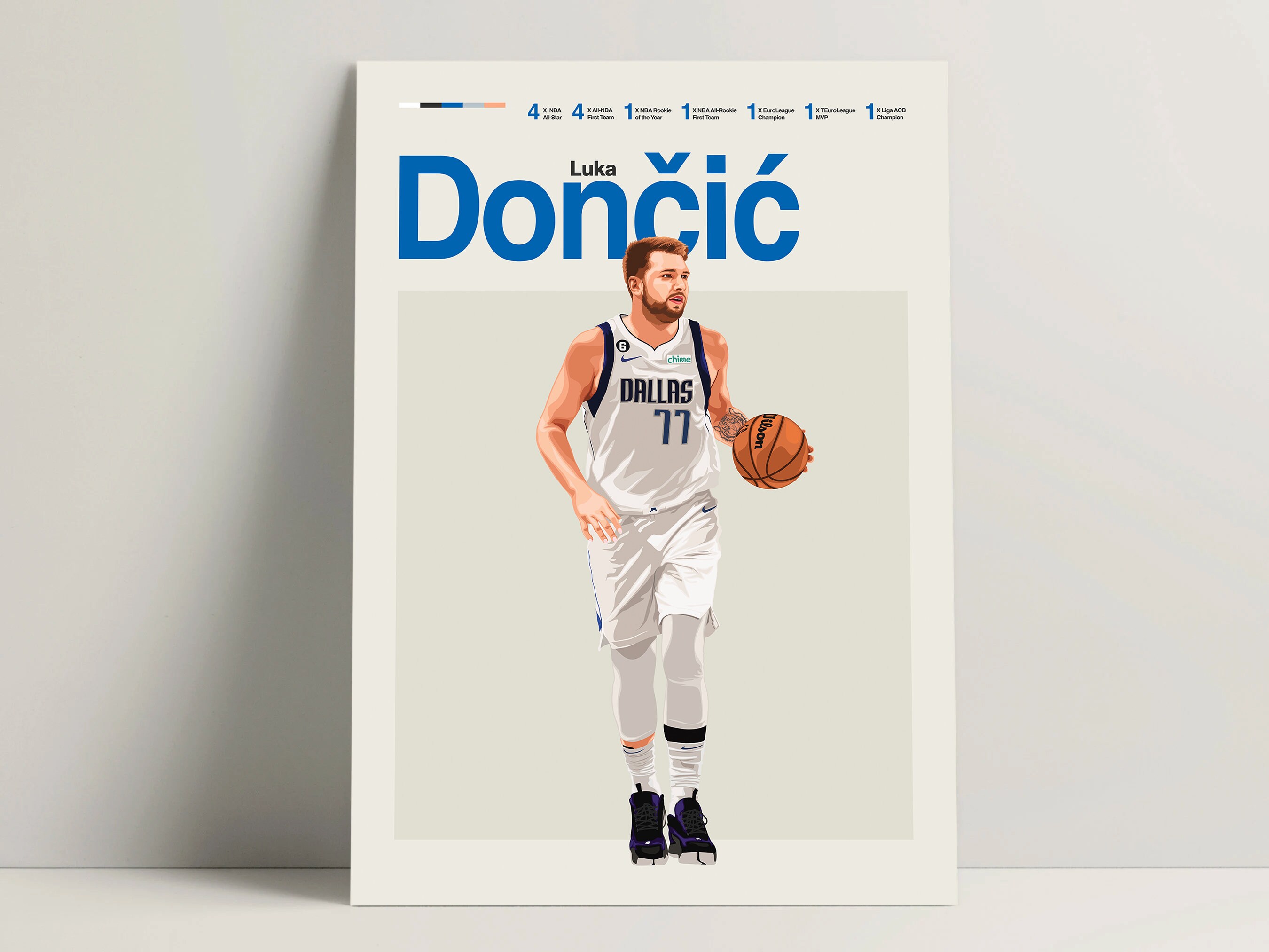 Luka Doncic Poster, Basketball Poster Download, NBA Basketball Print ...