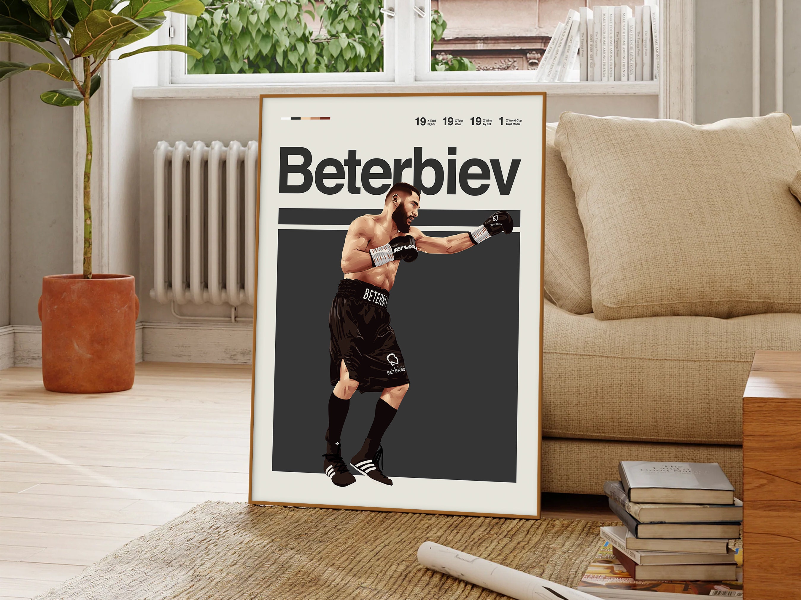 Artur Beterbiev Poster, Boxing Poster, Modern Boxing Print, Minimalist ...