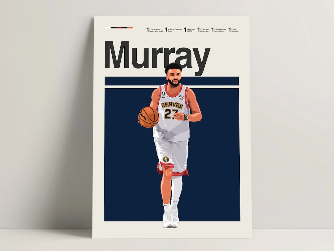 Jamal Murray Poster, Basketball Poster, NBA Basketball Print ...