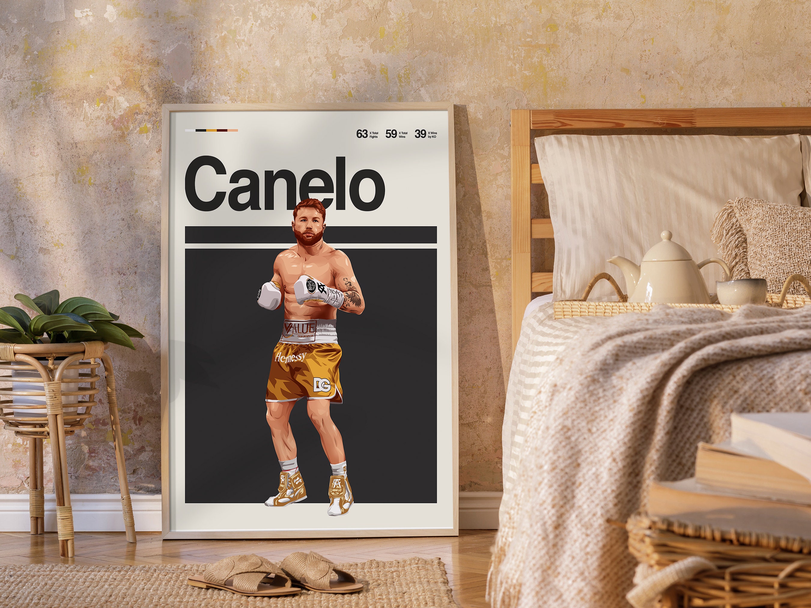 Canelo Alvarez Poster, Boxing Poster, Modern Boxing Print, Minimalist ...