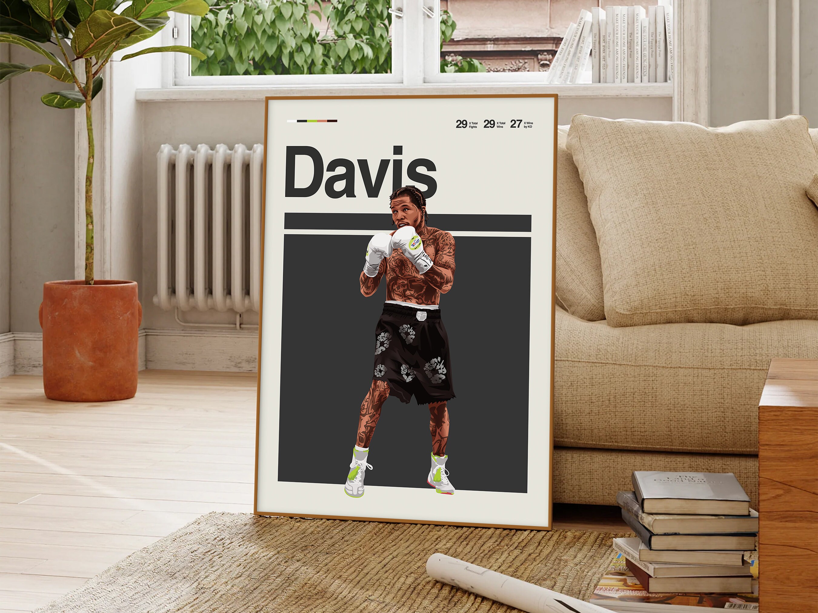 Gervonta Davis Poster, Boxing Poster, Modern Boxing Print, Minimalist ...