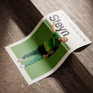 Dale Steyn Poster, Cricket Poster, South Africa Cricket Team Wall Art ...