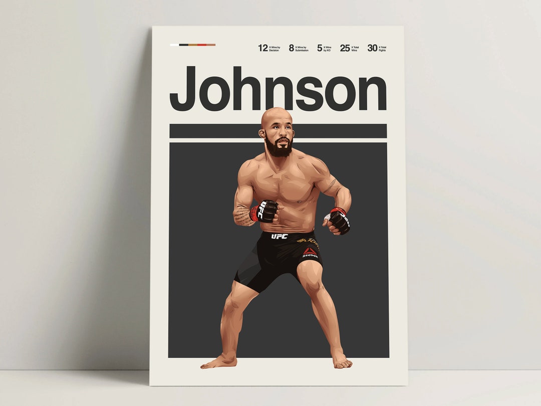 Demetrious Johnson Poster, MMA Poster, Modern Mma Print Minimalist ...