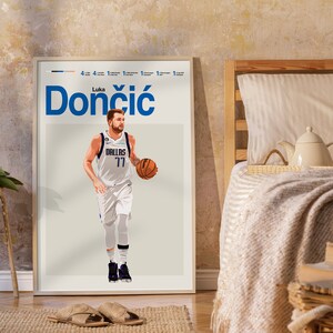 Luka Doncic Poster, Basketball Poster Download, NBA Basketball Print ...