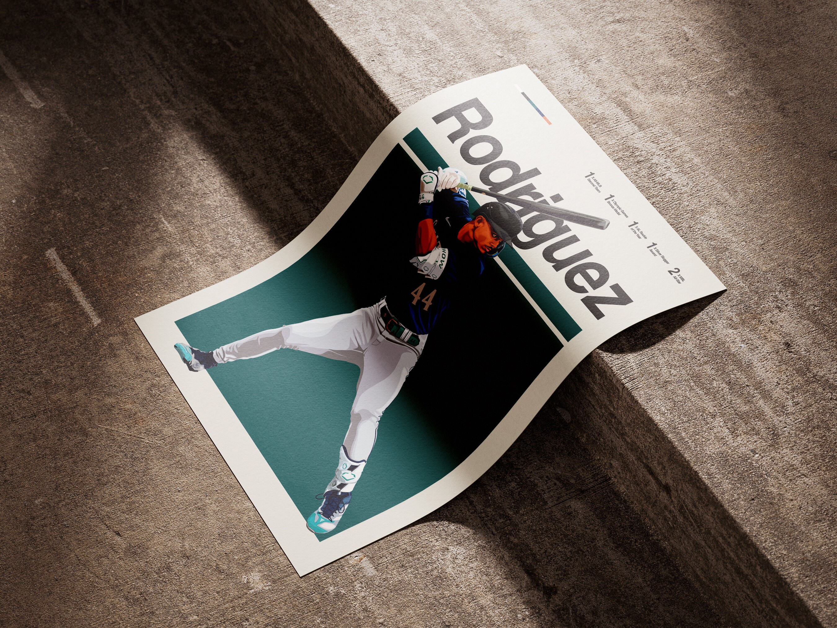 Julio Rodriguez Poster, Baseball Poster, MBL Baseball Print, Baseball ...