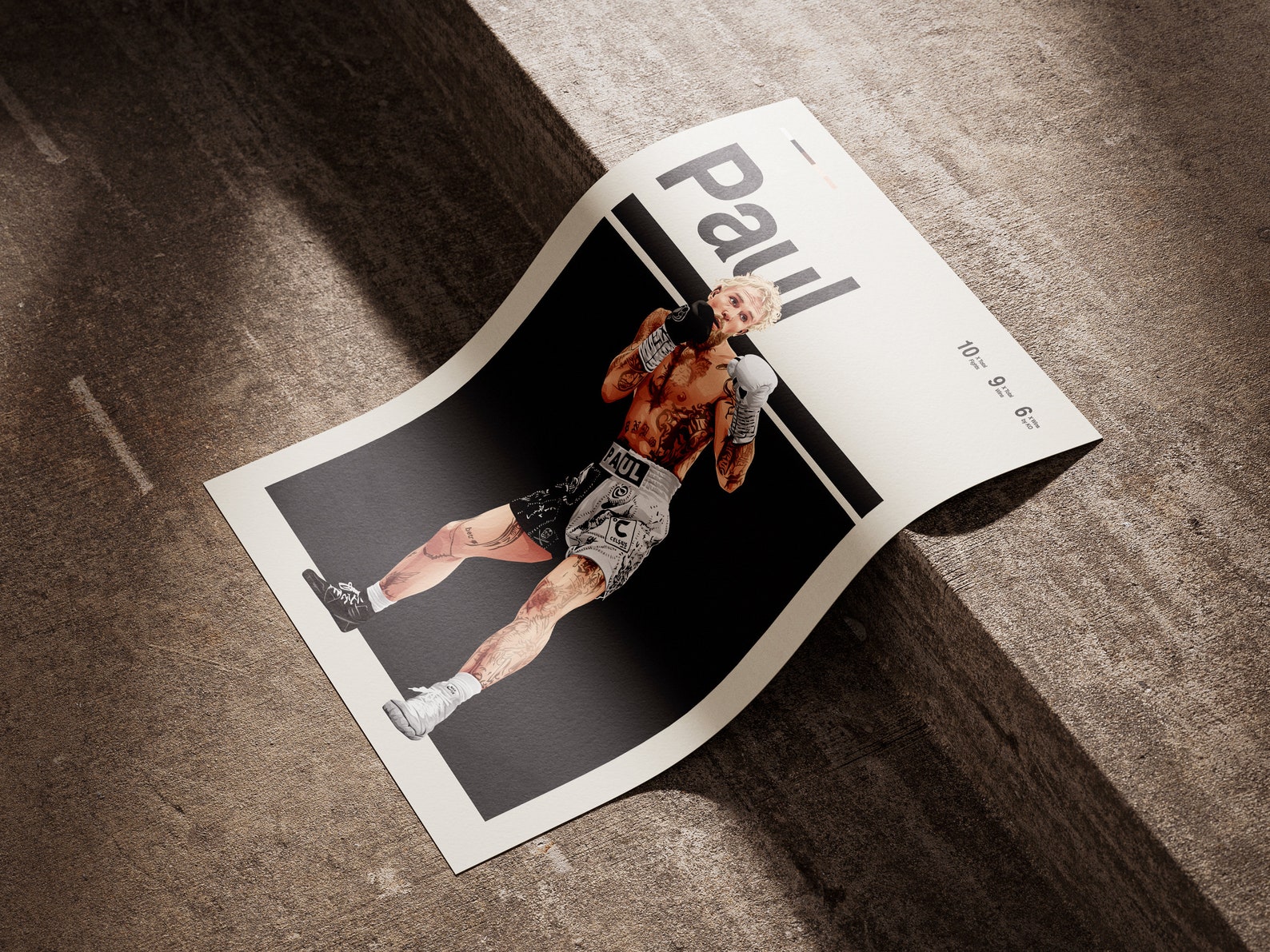 Jake Paul Poster, Boxing Poster, Modern Boxing Print, Minimalist Boxing ...