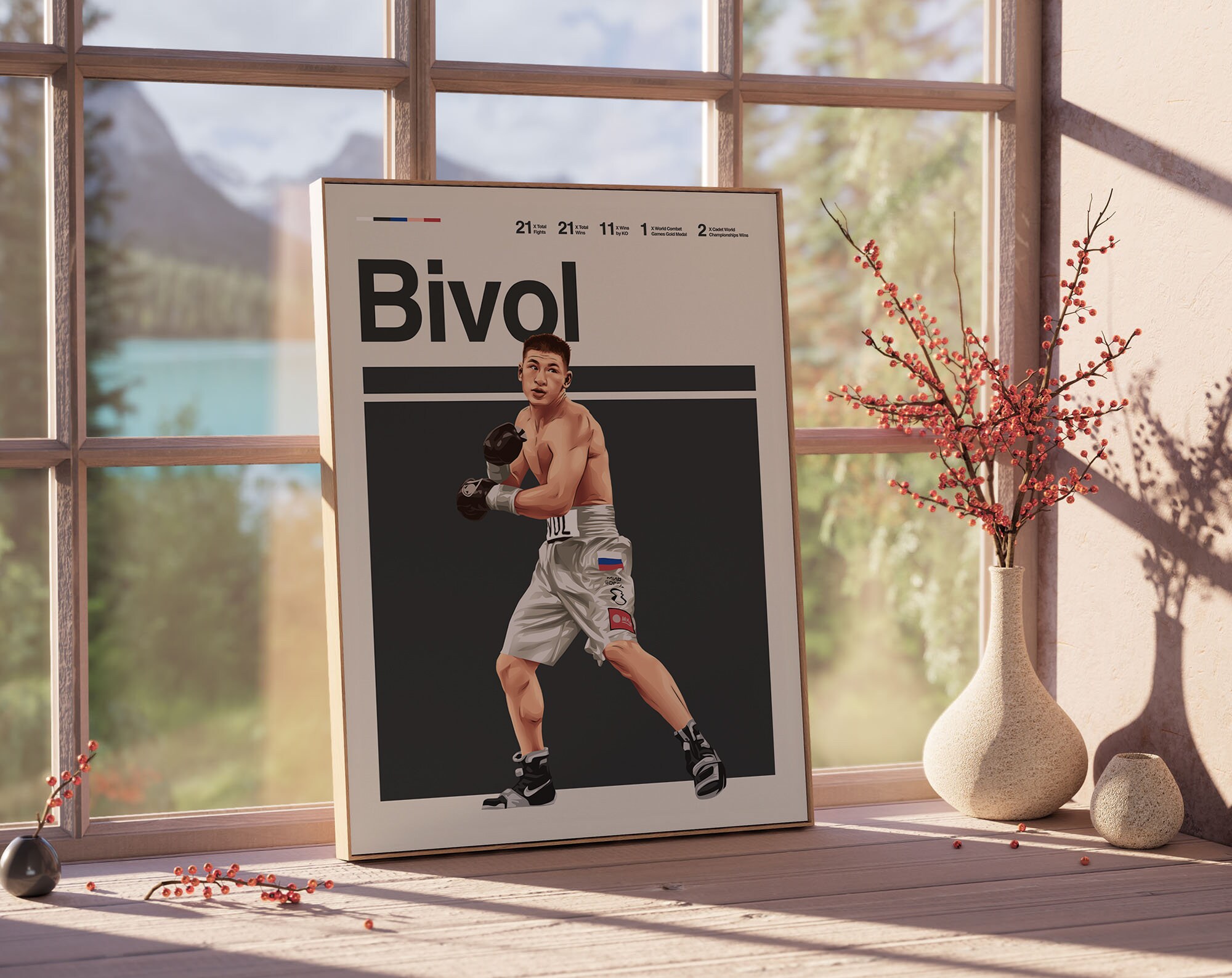 Dmitry Bivol Poster, Boxing Poster, Modern Boxing Print, Minimalist ...
