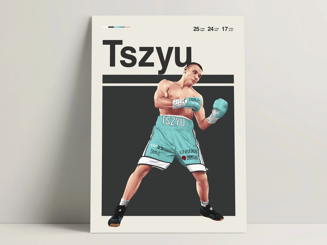 Tim Tszyu Poster, Boxing Poster, Modern Boxing Print, Minimalist Boxing ...