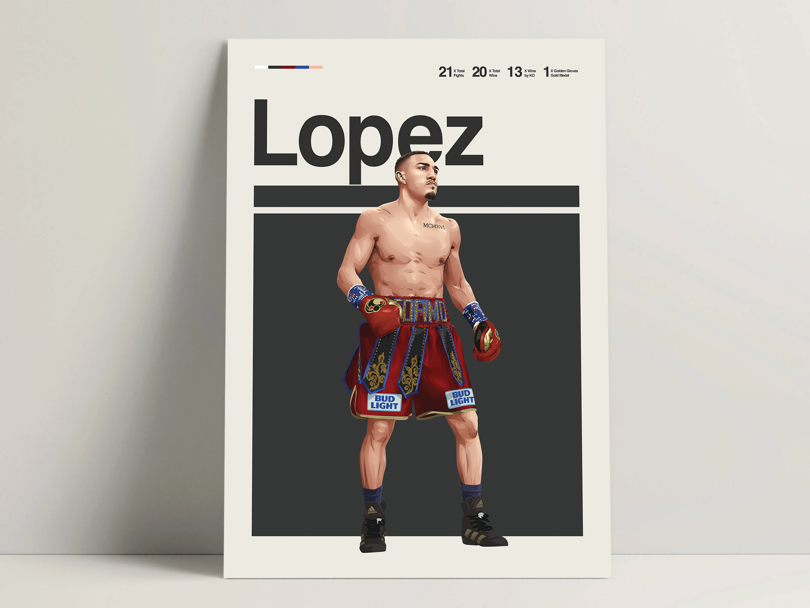 Teofimo Lopez Poster, Boxing Poster, Modern Boxing Print, Minimalist ...