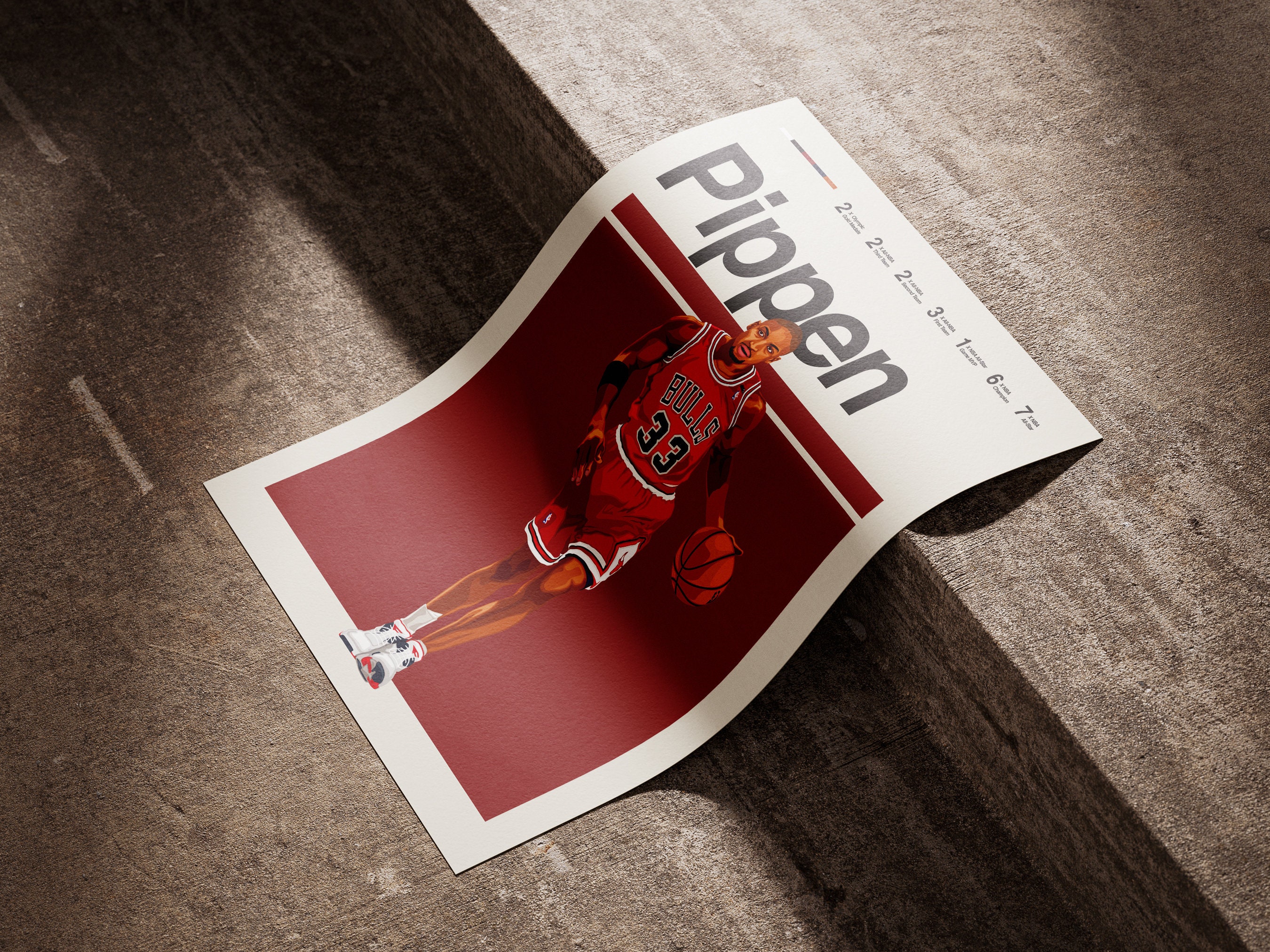 Scottie Pippen Poster, Basketball Poster, NBA Basketball Print ...
