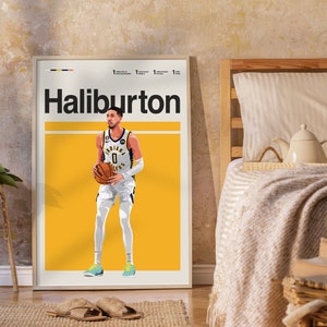 Tyrese Haliburton Poster, Basketball Poster, NBA Basketball Print ...