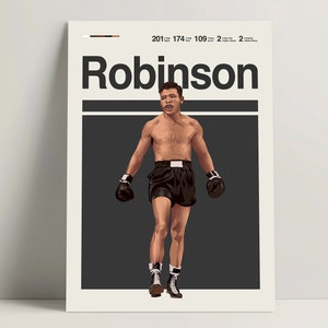 Sugar Ray Robinson Poster, Boxing Poster, Modern Boxing Print ...