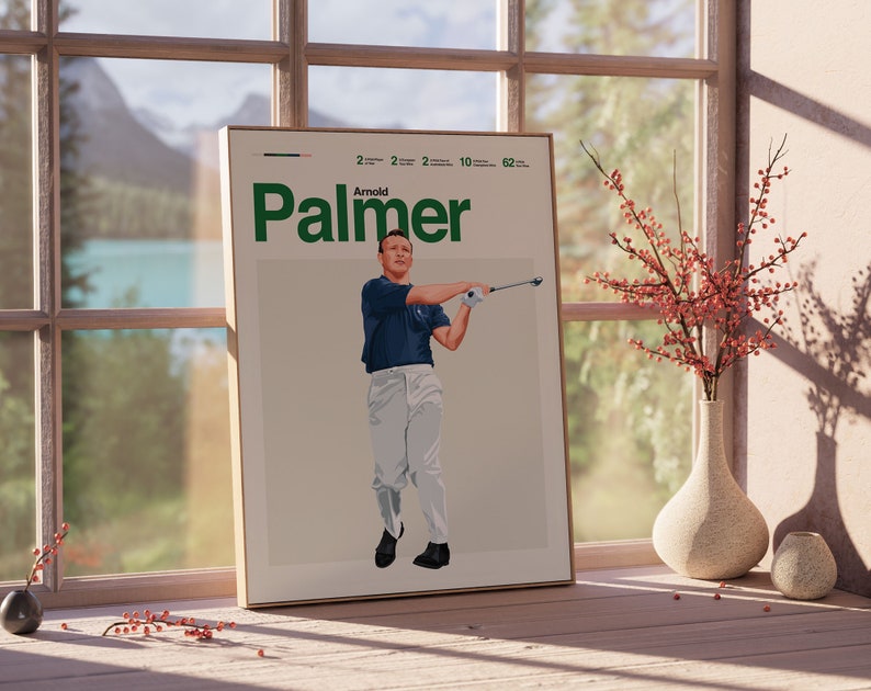 Arnold Palmer Poster, Golf Poster, Modern Golf Print, Minimalist Golf ...