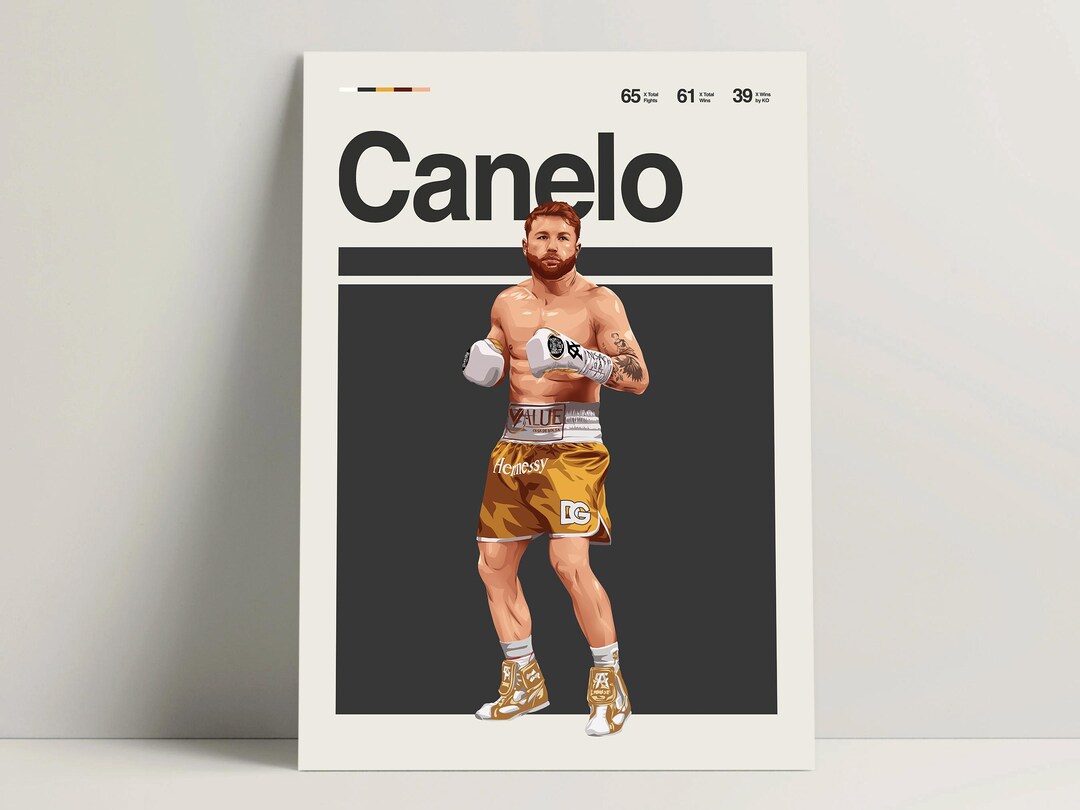 Canelo Alvarez Poster, Boxing Poster, Modern Boxing Print, Minimalist ...