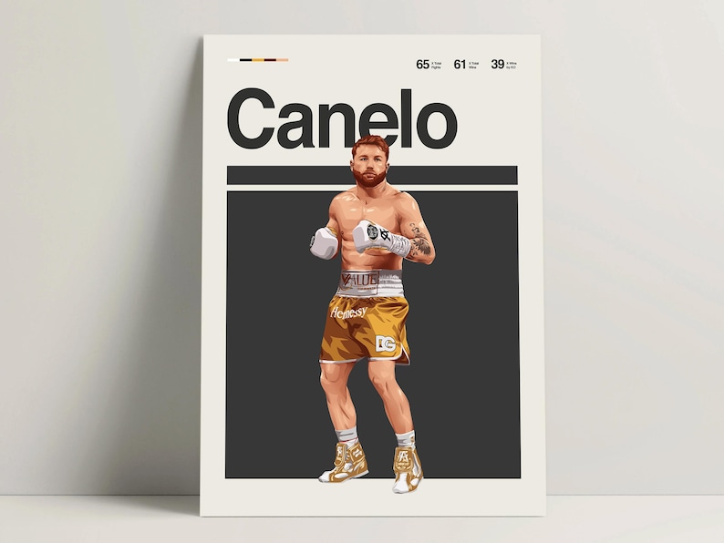 Canelo Alvarez Poster, Boxing Poster, Modern Boxing Print, Minimalist ...