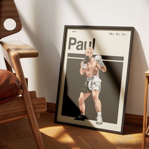 Jake Paul Poster, Boxing Poster, Modern Boxing Print, Minimalist Boxing ...