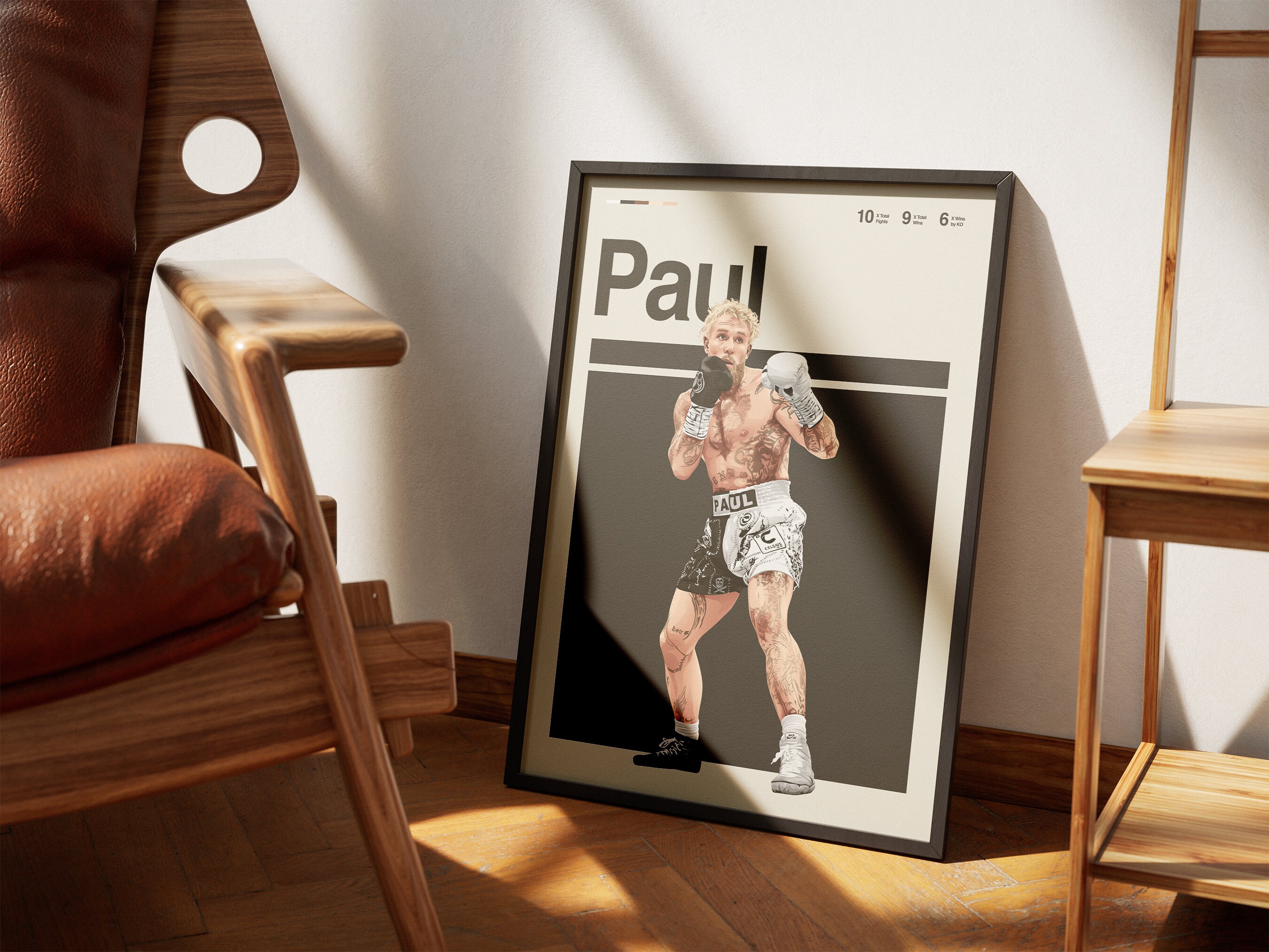 Jake Paul Poster, Boxing Poster, Modern Boxing Print, Minimalist Boxing ...
