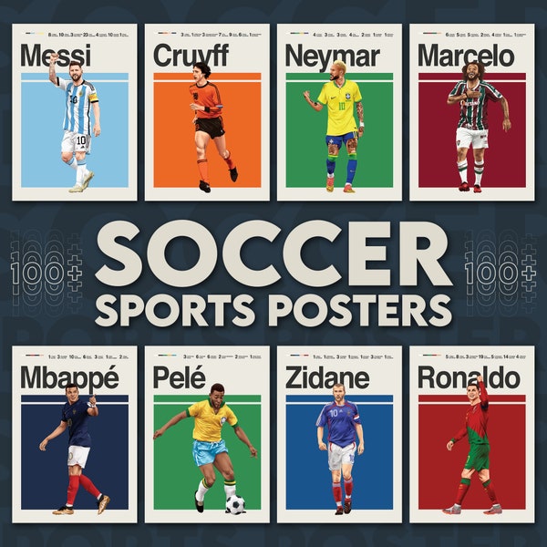Soccer Player Posters Prints - Etsy