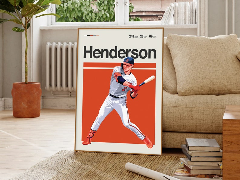 Gunnar Henderson Poster, Baseball Poster, MBL Baseball Print, Baseball ...