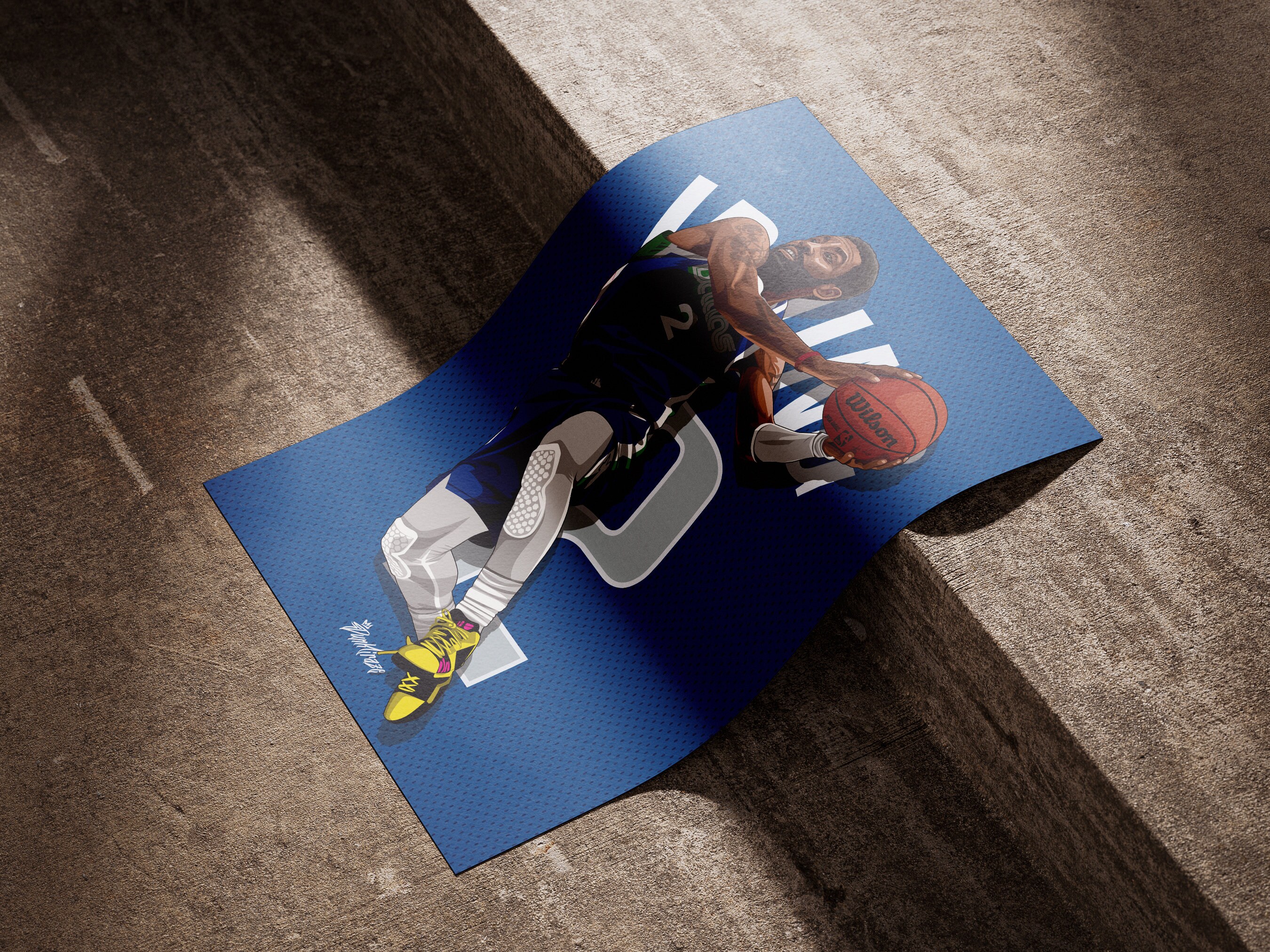 Kyrie Irving Poster, Dunking Poster, NBA Poster, Basketball Slam Dunk ...