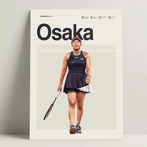 Naomi Osaka Poster, Tennis Poster, Modern Tennis Print, Minimalist ...