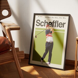 Scottie Scheffler Poster, Golf Poster, Modern Golf Print, Scheffler ...