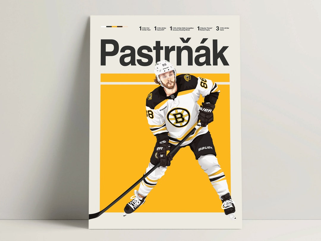 David Pastrnak Poster, Hockey Poster, Modern Hockey Print, Minimalist ...