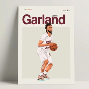 Darius Garland Poster, Basketball Poster, NBA Basketball Print ...