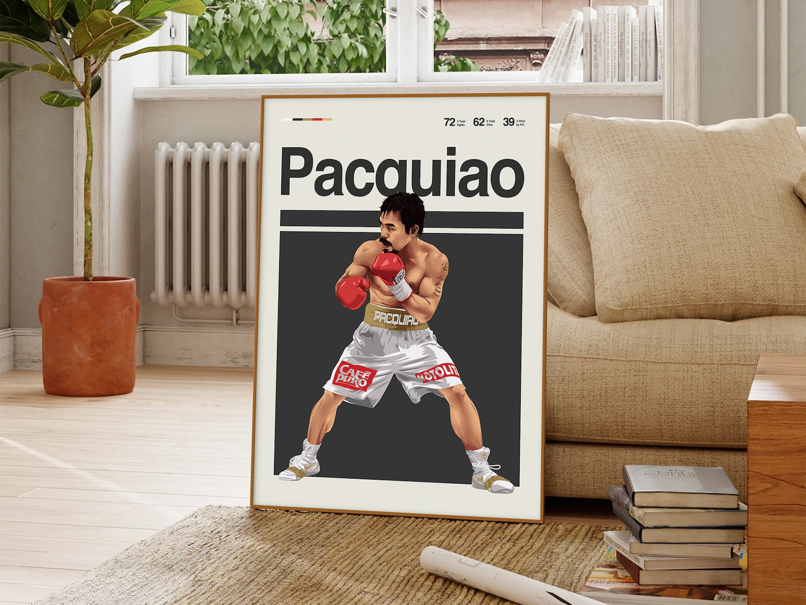 Manny Pacquiao Poster, Boxing Poster, Modern Boxing Print, Minimalist ...