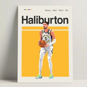 Tyrese Haliburton Poster, Basketball Poster, NBA Basketball Print ...