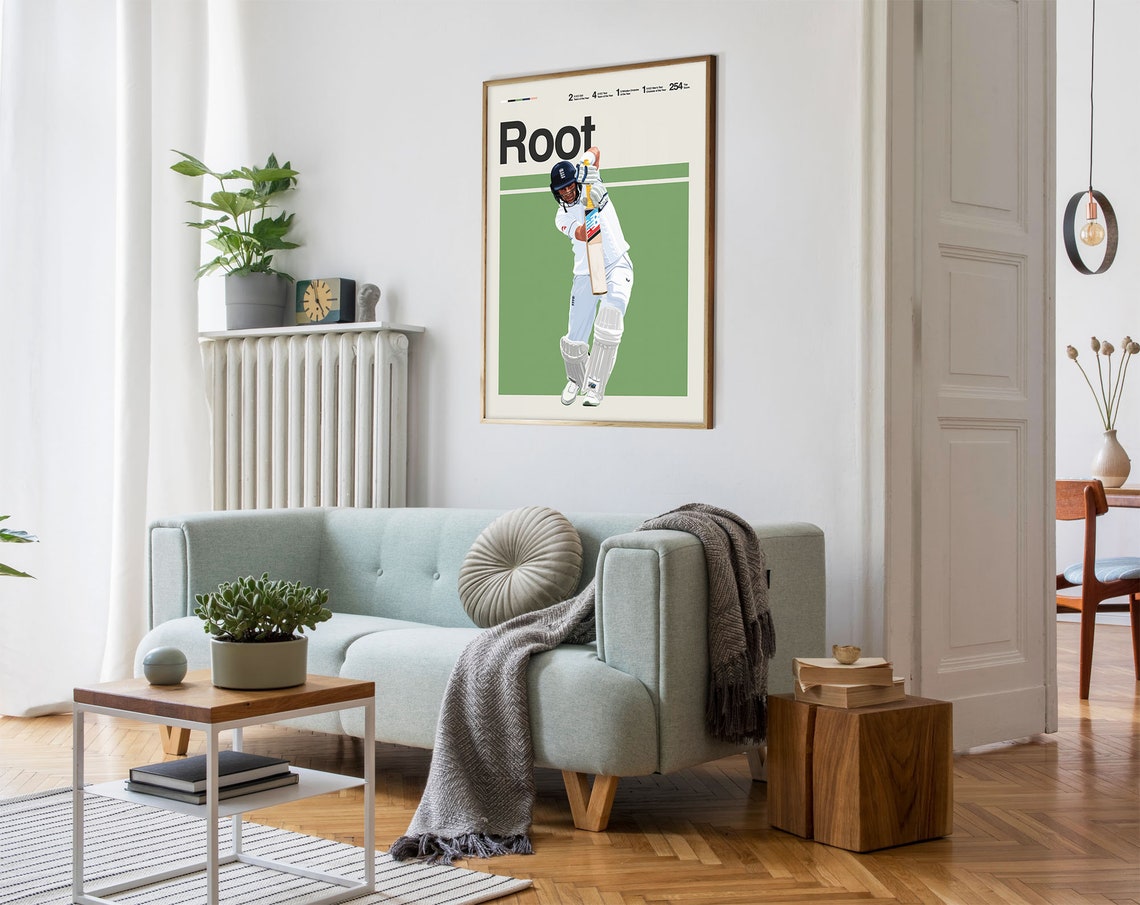 Joe Root Poster, Cricket Poster, England Cricket Team Wall Art, Cricket ...