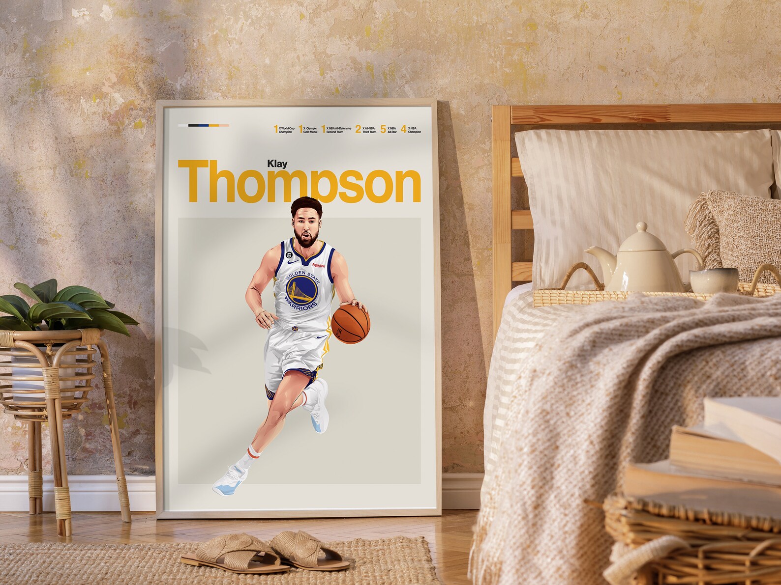 Klay Thompson Poster, Basketball Poster, NBA Basketball Print ...