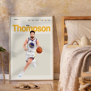 Klay Thompson Poster, Basketball Poster, NBA Basketball Print ...
