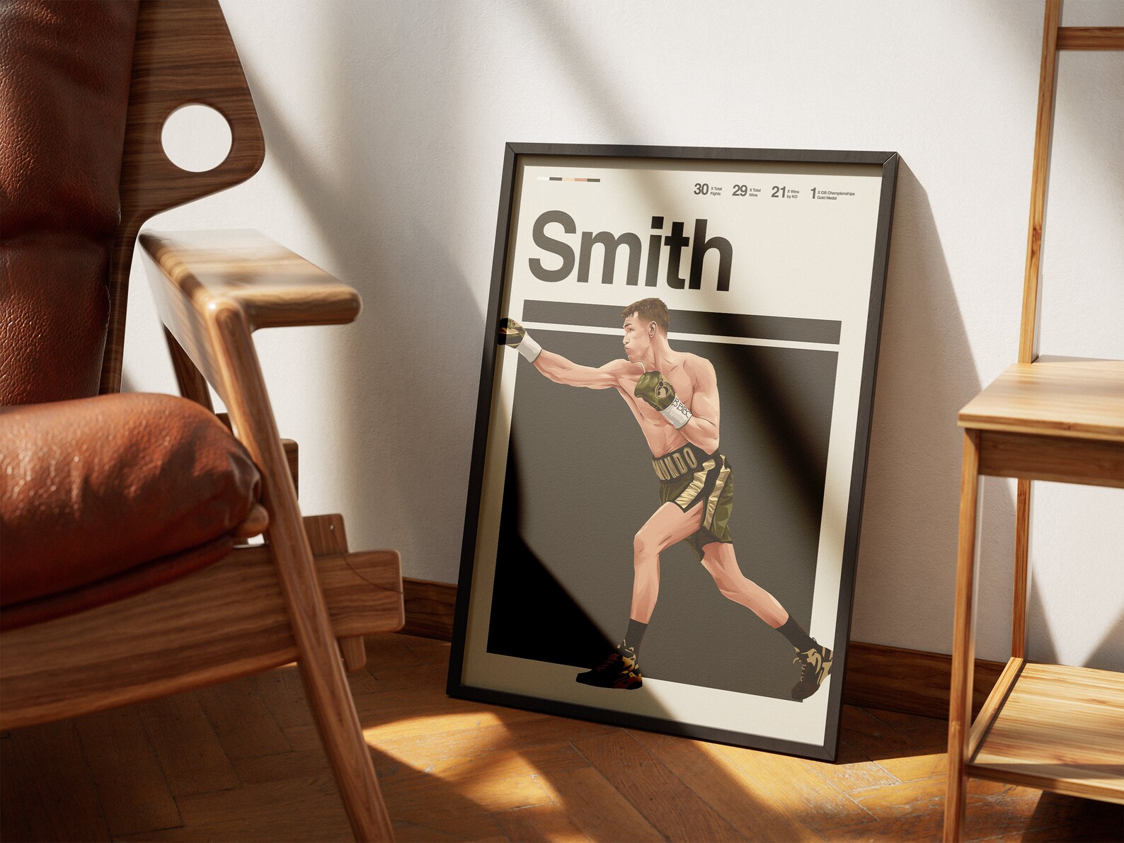 Callum Smith Poster, Boxing Poster, Modern Boxing Print, Minimalist ...