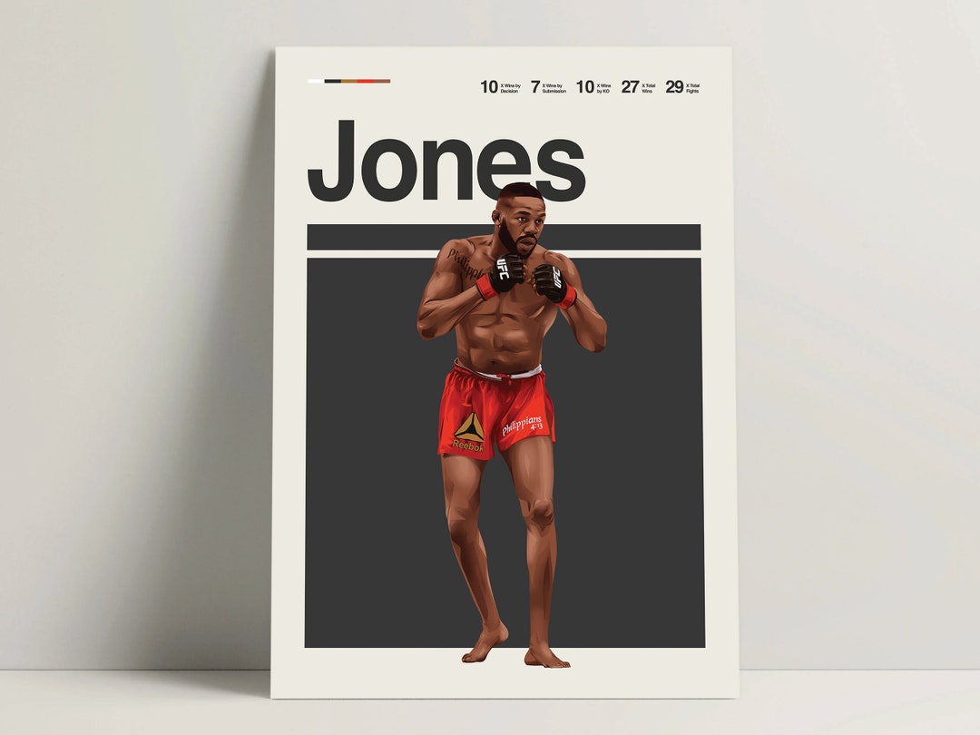 Jon Jones Poster, MMA Poster, Modern Mma Print, Minimalist Mixed ...