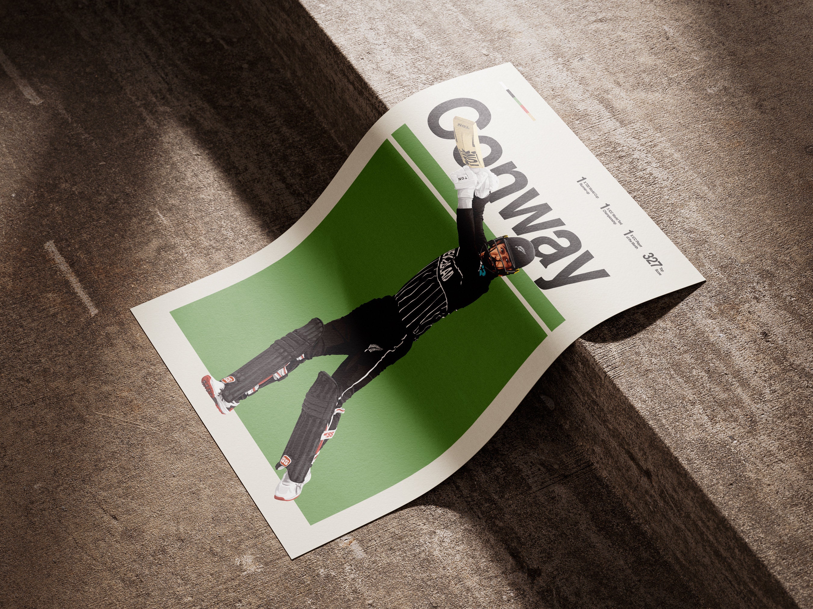 Devon Conway Poster, Cricket Poster, New Zealand Cricket Team Wall Art ...