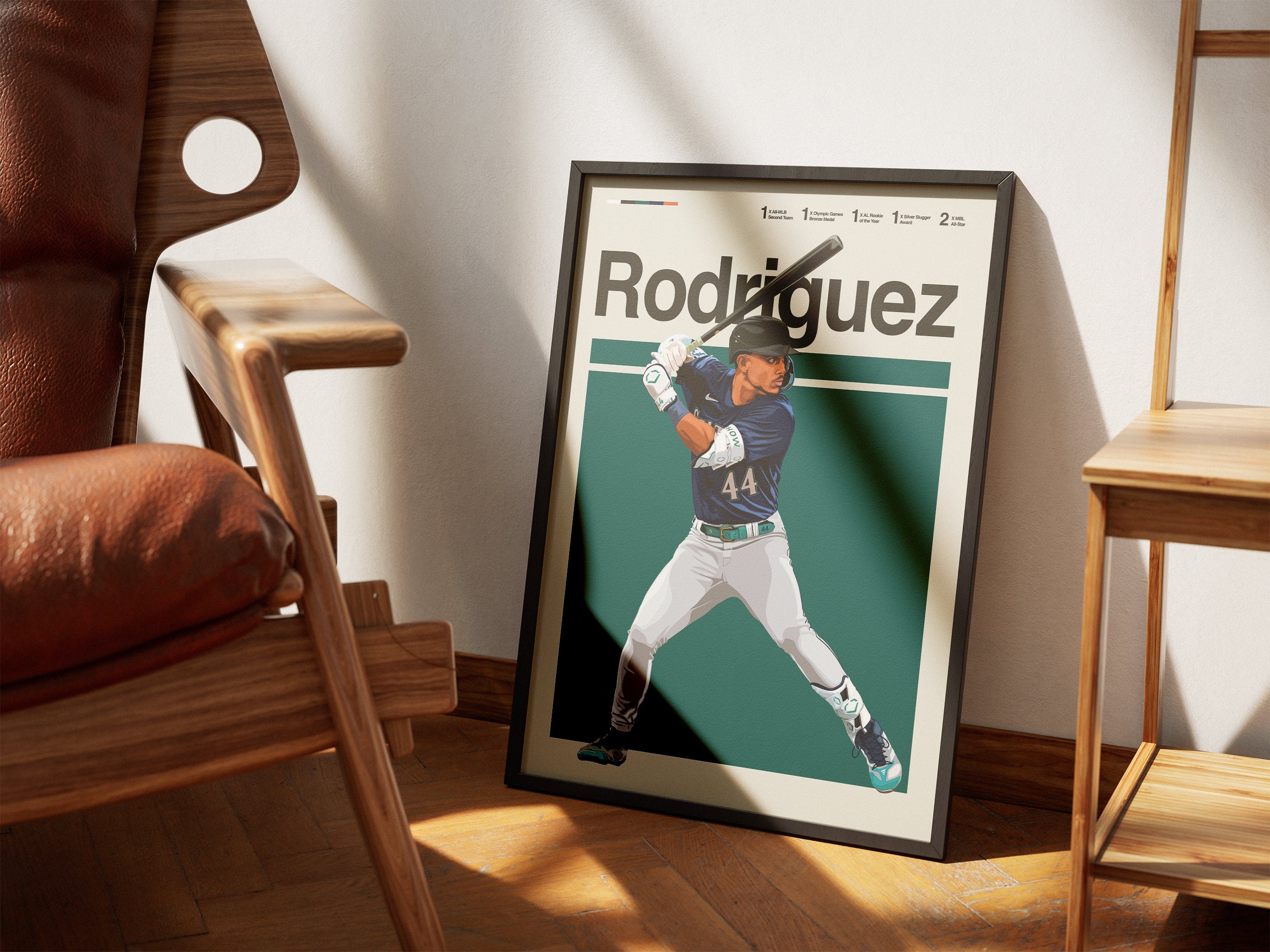 Julio Rodriguez Poster, Baseball Poster, MBL Baseball Print, Baseball ...