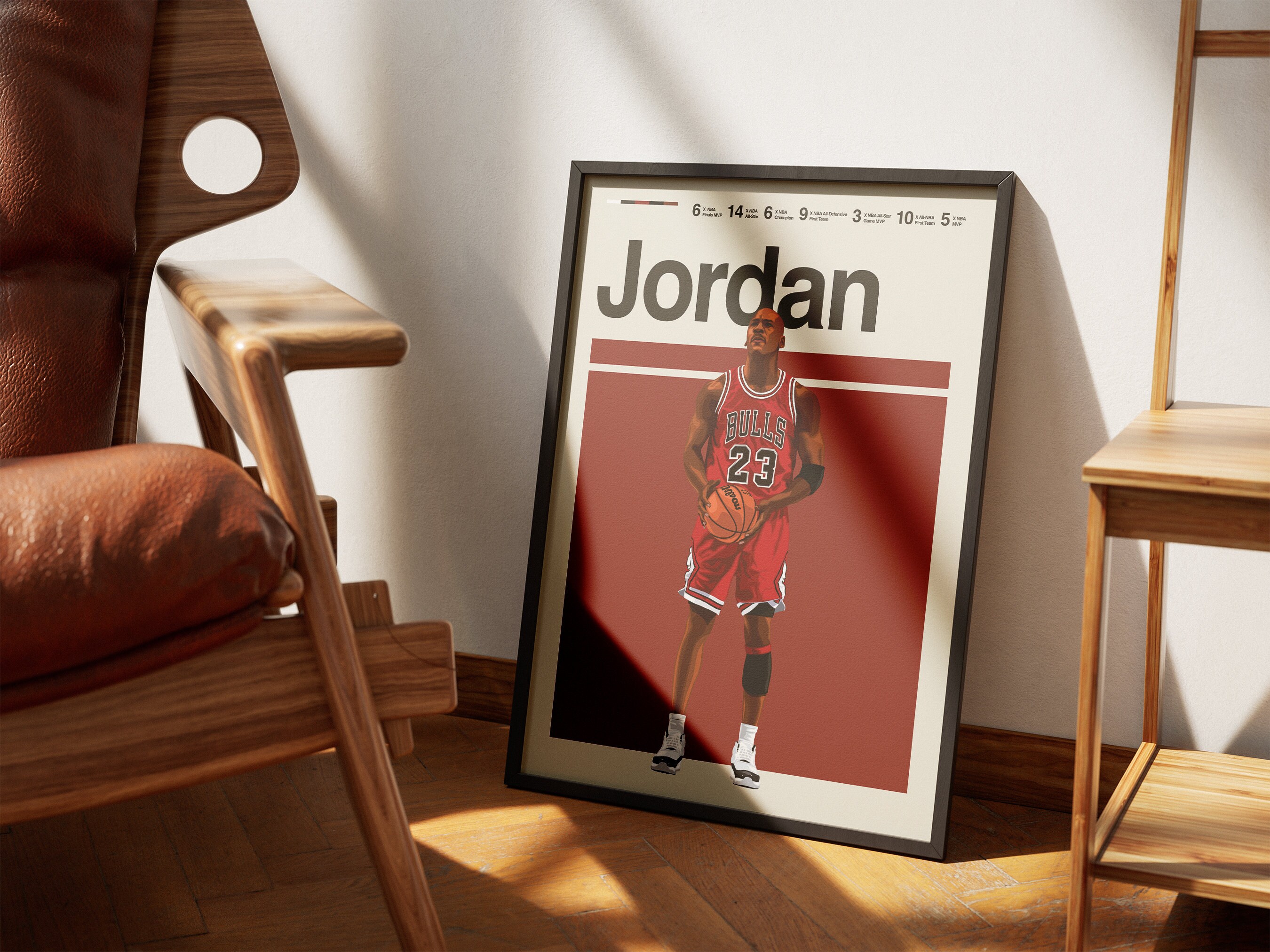 Michael Jordan Poster, Basketball Poster, NBA Basketball Print ...