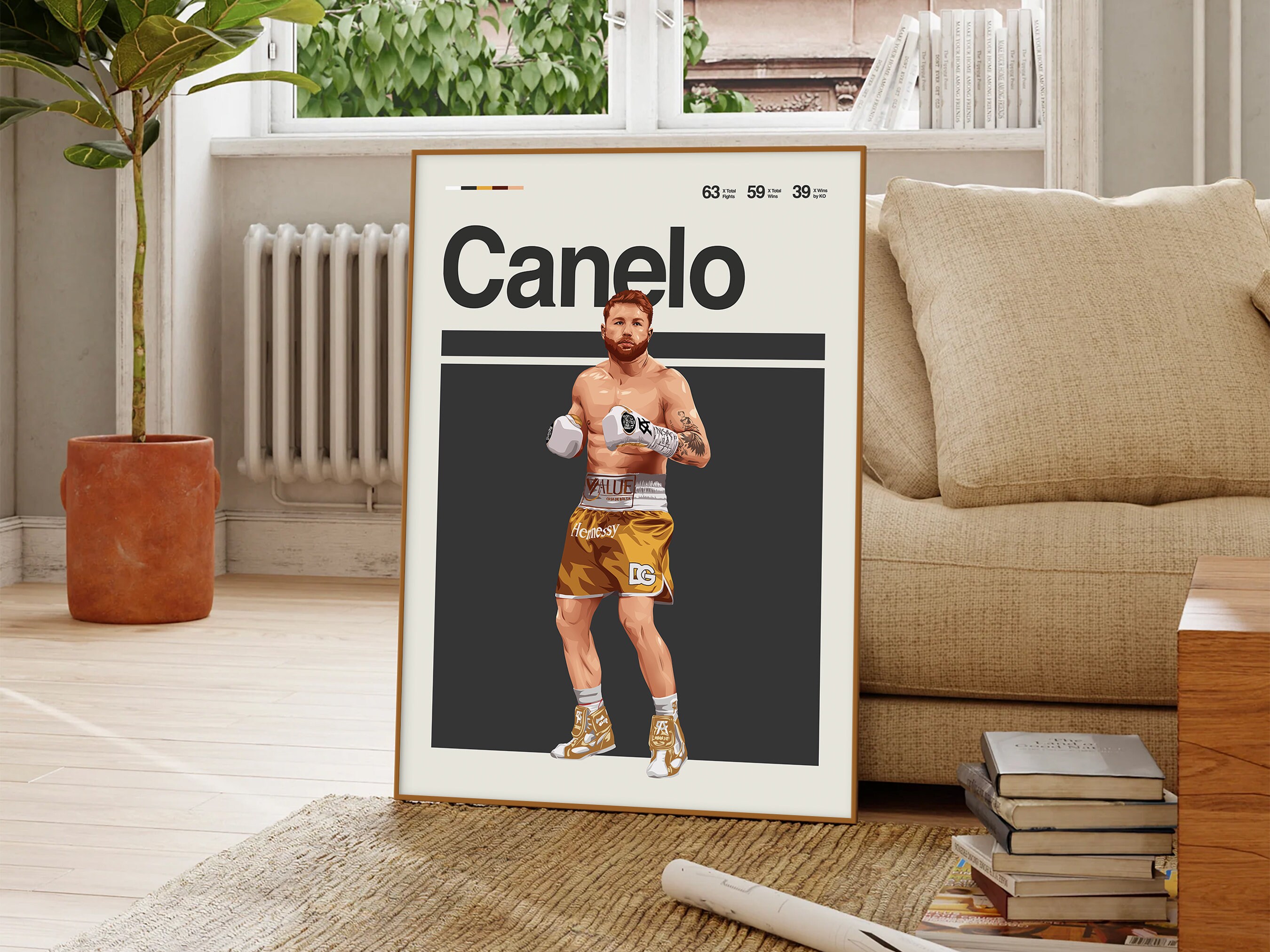 Canelo Alvarez Poster, Boxing Poster, Modern Boxing Print, Minimalist ...