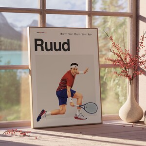 Casper Ruud Poster, Tennis Poster, Modern Tennis Print, Minimalist ...