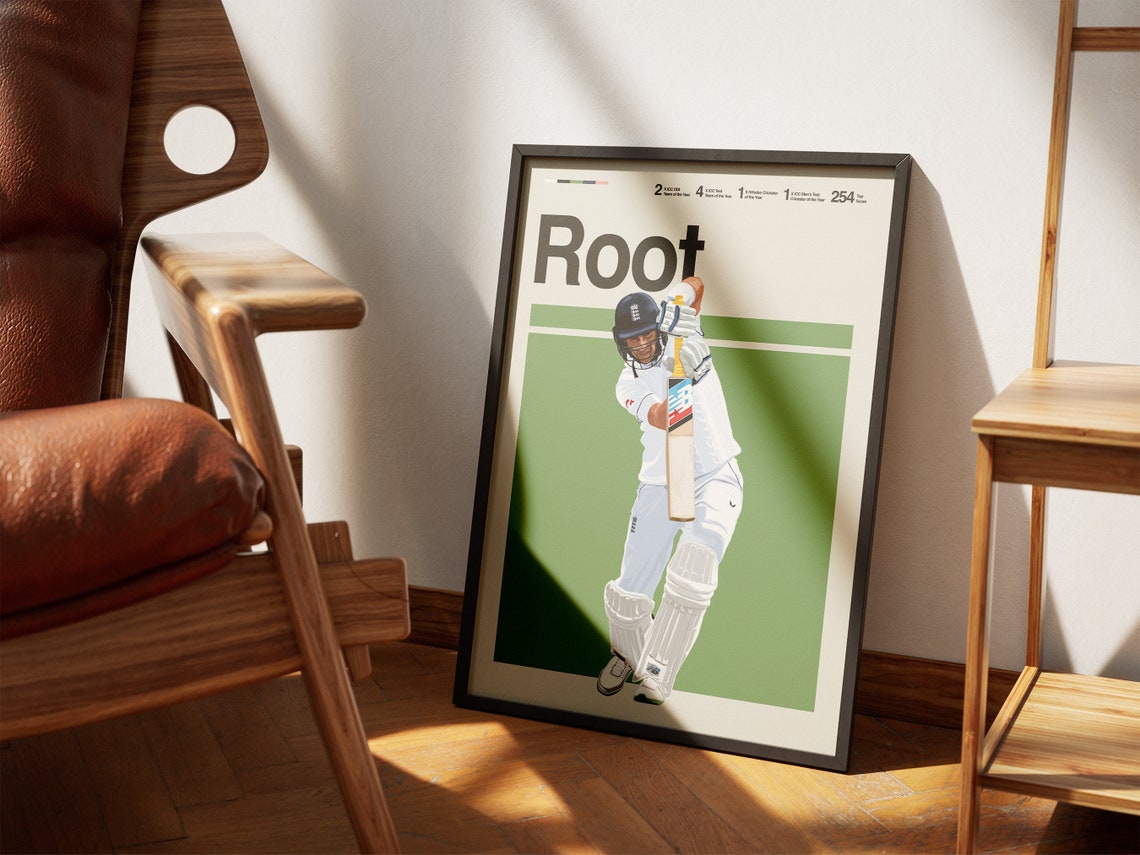 Joe Root Poster, Cricket Poster, England Cricket Team Wall Art, Cricket ...