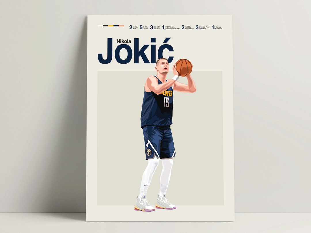 Nikola Jokic Poster, Basketball Poster, NBA Basketball Print ...