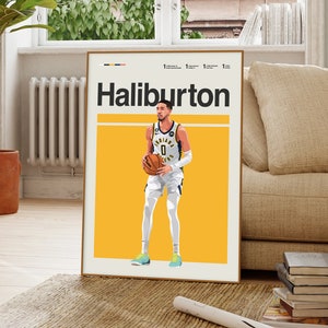 Tyrese Haliburton Poster, Basketball Poster, NBA Basketball Print ...