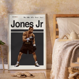 Roy Jones Jr Poster, Boxing Poster, Modern Boxing Print, Minimalist ...