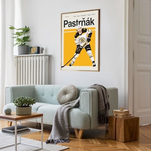 David Pastrnak Poster, Hockey Poster, Modern Hockey Print, Minimalist ...