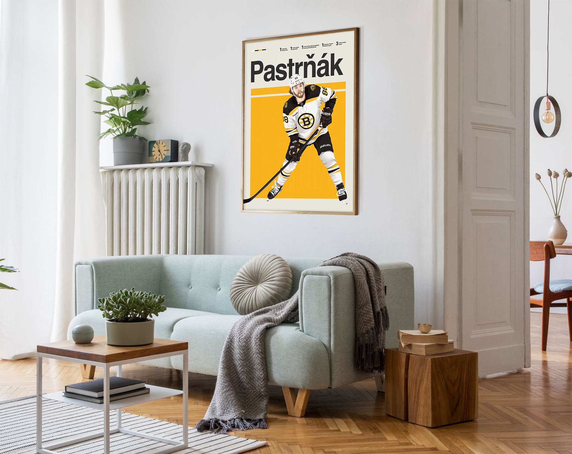 David Pastrnak Poster, Hockey Poster, Modern Hockey Print, Minimalist ...