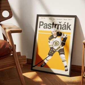 David Pastrnak Poster, Hockey Poster, Modern Hockey Print, Minimalist ...