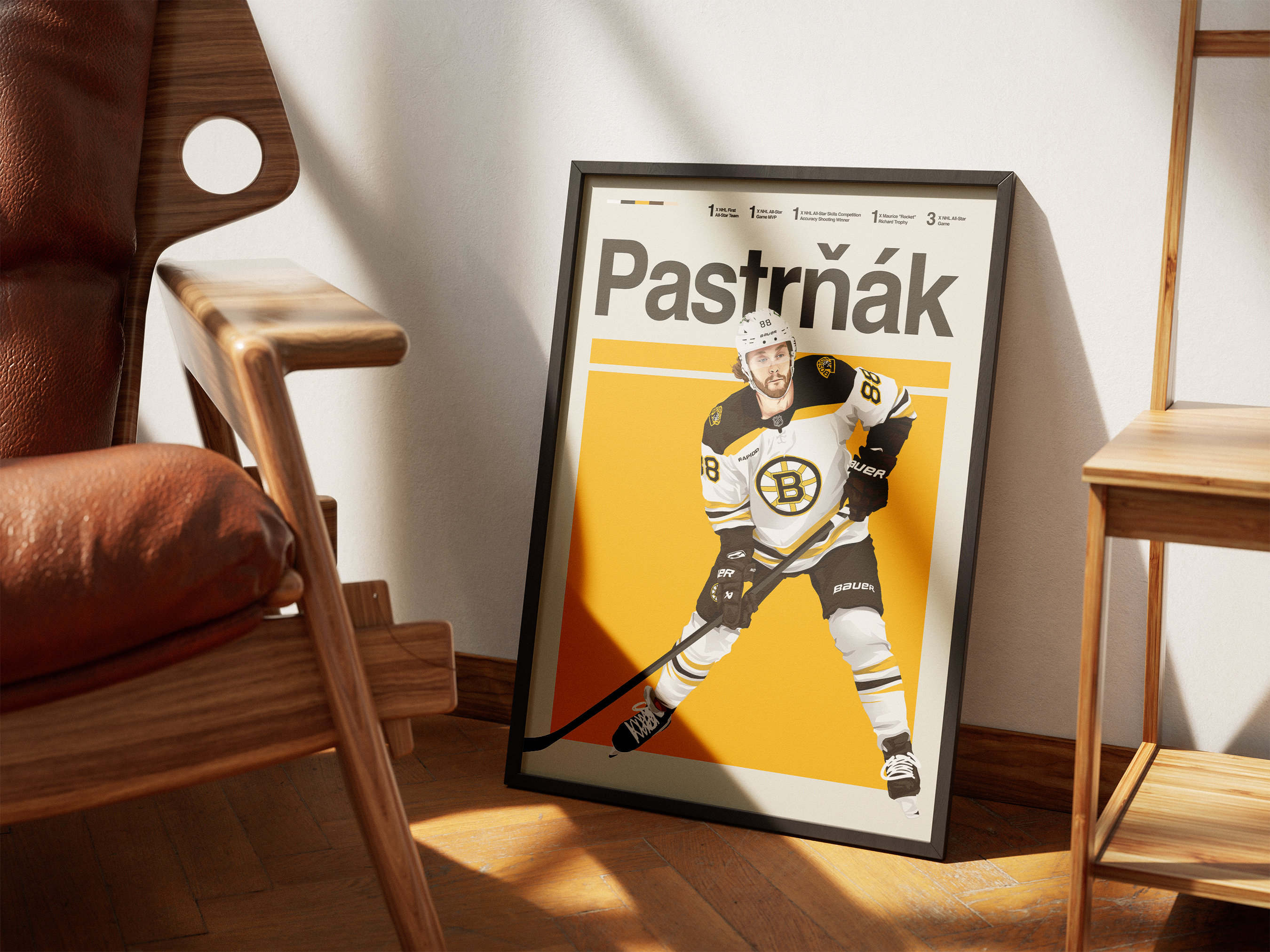 David Pastrnak Poster, Hockey Poster, Modern Hockey Print, Minimalist ...