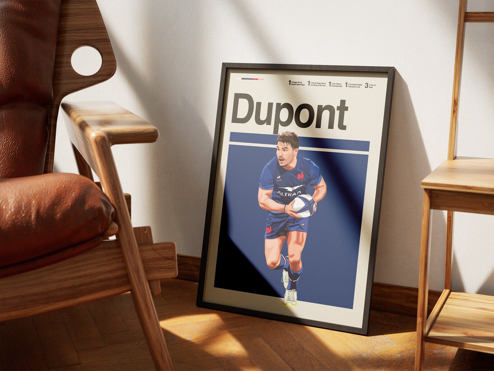 Antoine Dupont Poster, Rugby Poster, Modern French Rugby Print ...