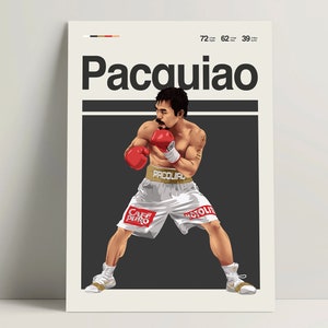 Manny Pacquiao Poster, Boxing Poster, Modern Boxing Print, Minimalist ...
